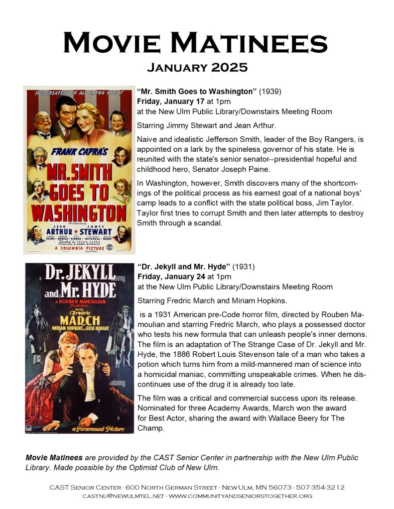 Movie Matinees – Community and Seniors Together