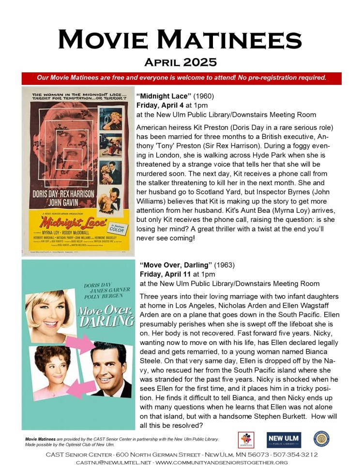 Movie Matinees – Community and Seniors Together